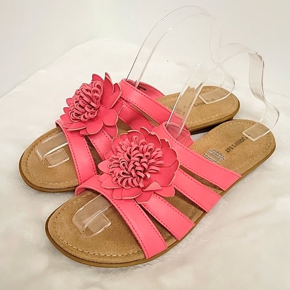 St. John's Bay | Shoes | St Johns Bay Pink Sandals With Flowers Strappy ...